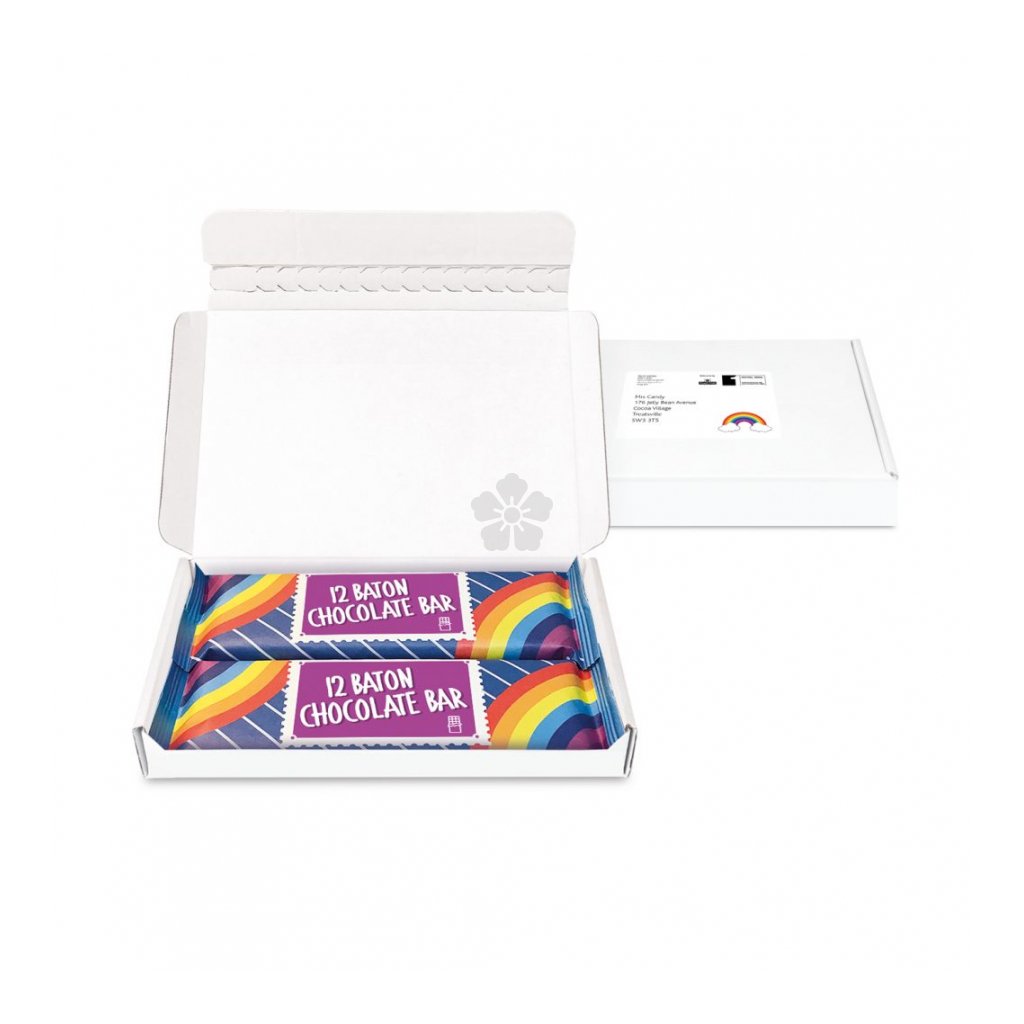 Promotional 12 Baton Chocolate Bar Gift Box, Personalised by MoJo ...