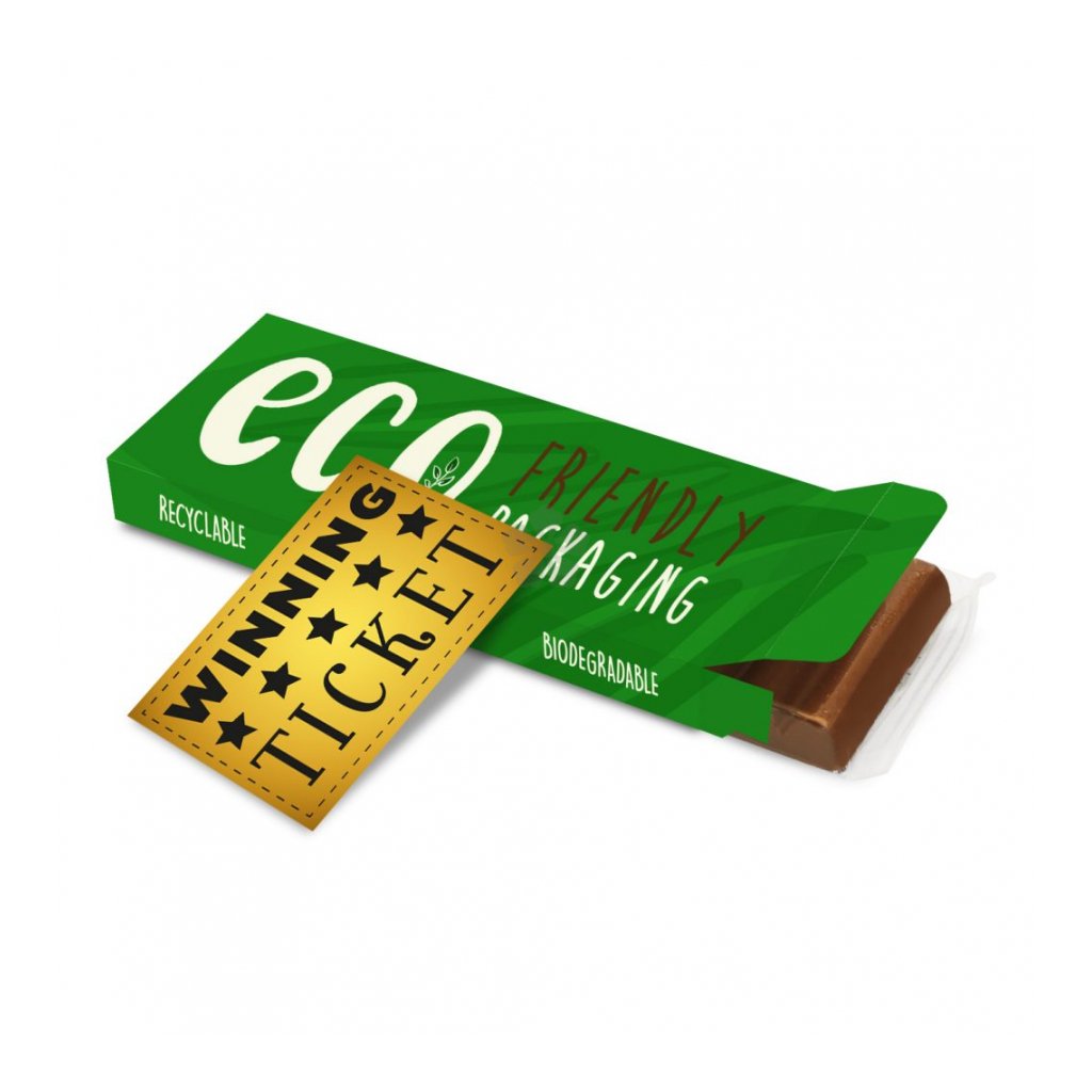 Promotional 12 Baton Chocolate Bar in Eco Box, Personalised by MoJo ...