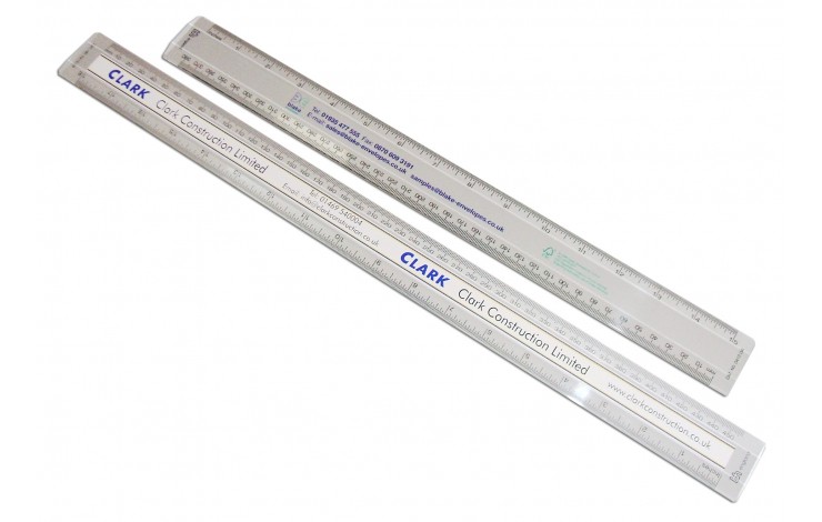 Promotional 12" Acrylic Ruler, Personalised by MoJo Promotions