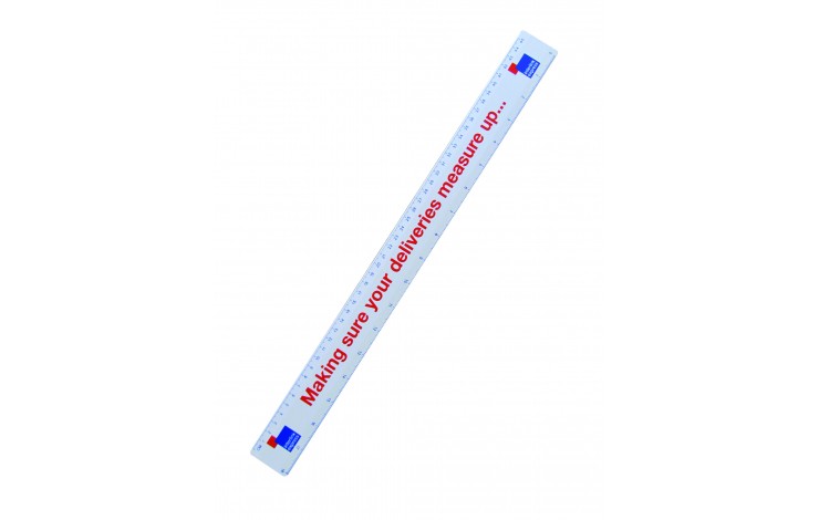 Promotional 12" Acrylic Ruler, Personalised by MoJo Promotions