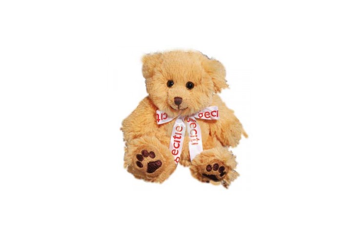 Promotional 5" Dexter Bear with Bow, Personalised by MoJo Promotions