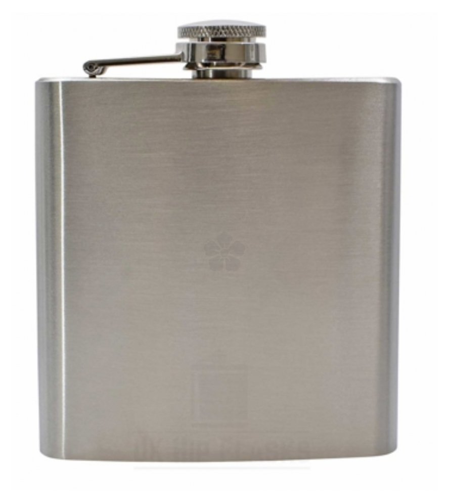 Promotional 6oz Hip Flask with Gift Box, Personalised by MoJo Promotions