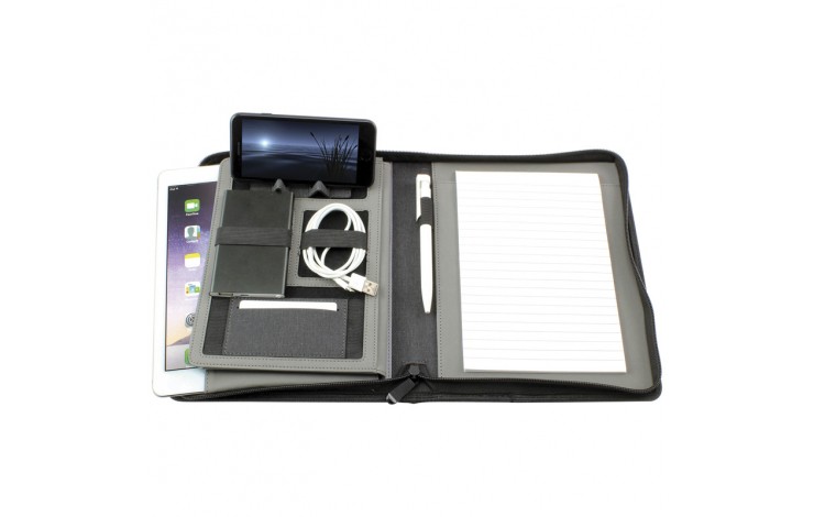 Promotional A5 Zipped Tech Folder, Personalised by MoJo Promotions