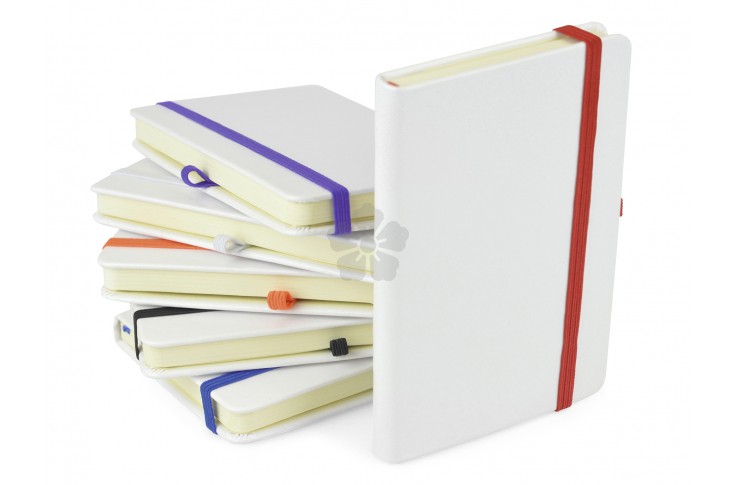 Promotional A6 White Hard Back Notepad, Personalised by MoJo Promotions
