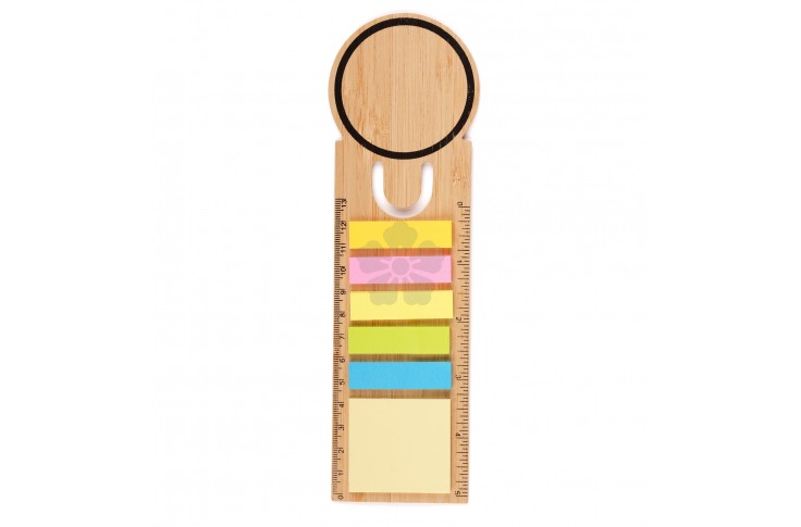 Promotional Bamboo Sticky Note Bookmark Set, Personalised by MoJo ...