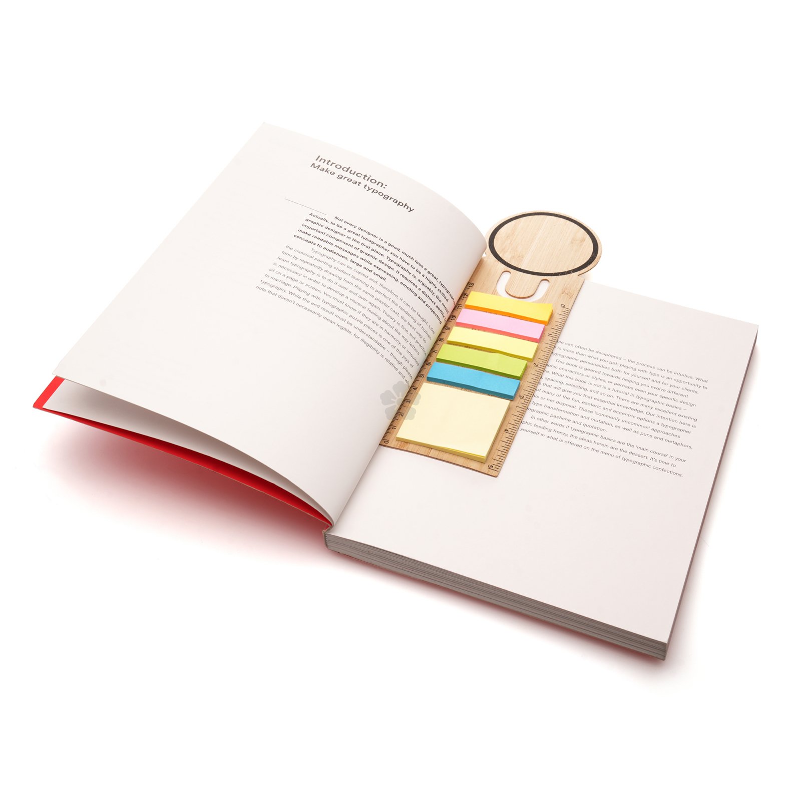 Promotional Bamboo Sticky Note Bookmark Set, Personalised by MoJo ...