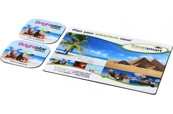 Promotional Brite Mat Mousemat & Coaster Set, Personalised by MoJo ...