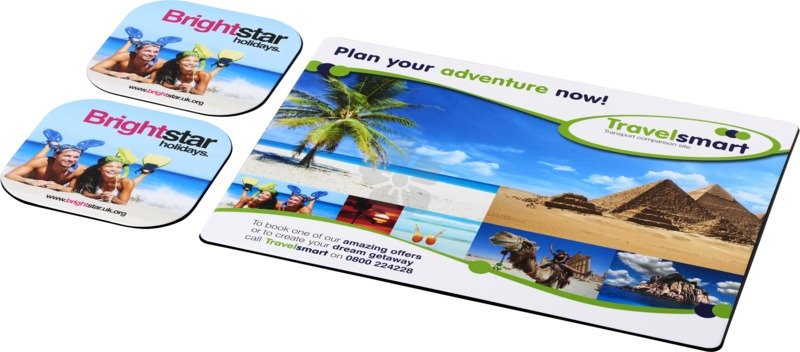 Promotional Brite Mat Mousemat & Coaster Set, Personalised by MoJo ...