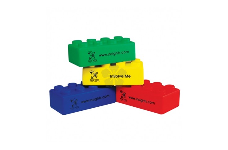 Promotional Building Block Stress Toy, Personalised by MoJo Promotions