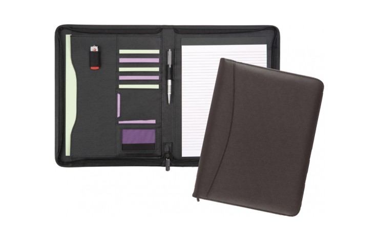 Promotional Chiddingstone A4 Zipped Folder, Personalised by MoJo Promotions