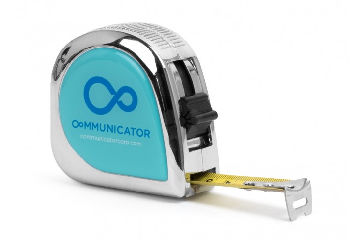 Promotional Chrome Tape Measure, Personalised by MoJo Promotions