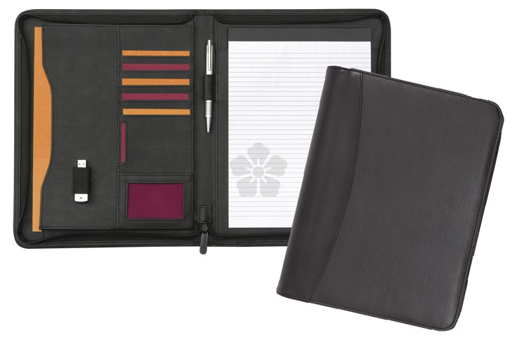 Promotional Colton Zipped Conference Folder, Personalised by MoJo ...