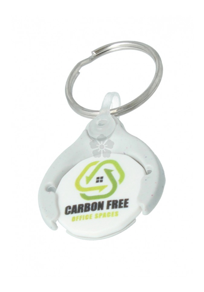 Promotional Eco Wishbone Trolley Coin Keyring, Personalised by MoJo ...