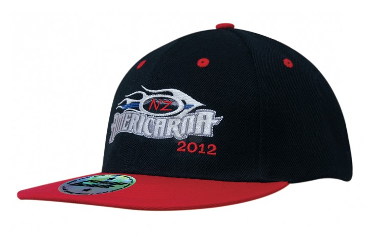 Promotional Flat Peak Cap 6 Panel Baseball Cap, Personalised by MoJo ...