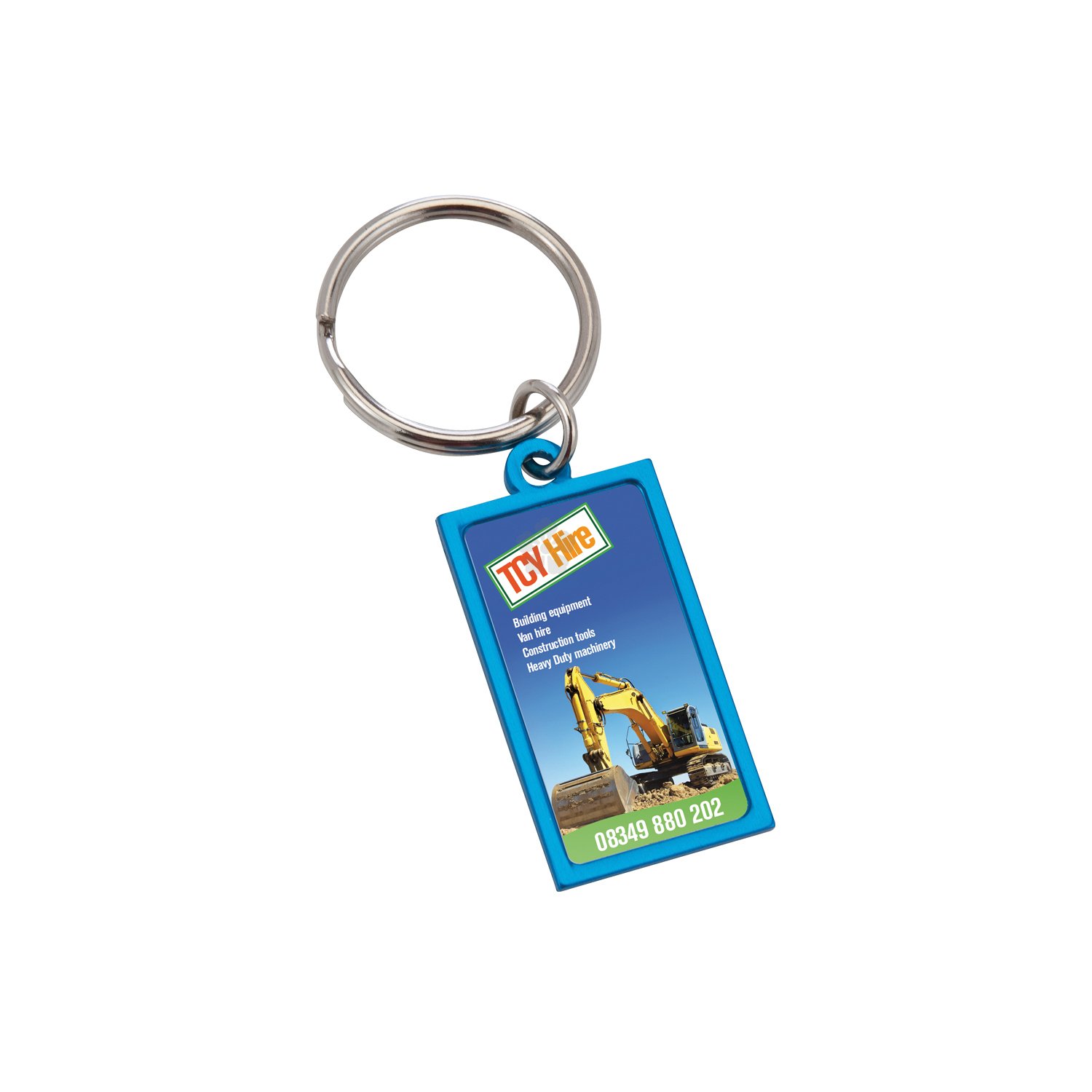 Promotional Full Colour Metal Keyring, Personalised by MoJo Promotions
