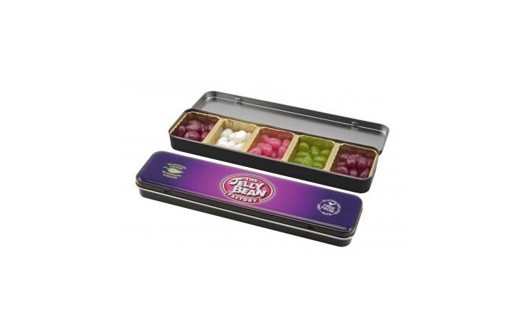 Promotional Jelly Bean Factory Slim Tin, Personalised by MoJo Promotions