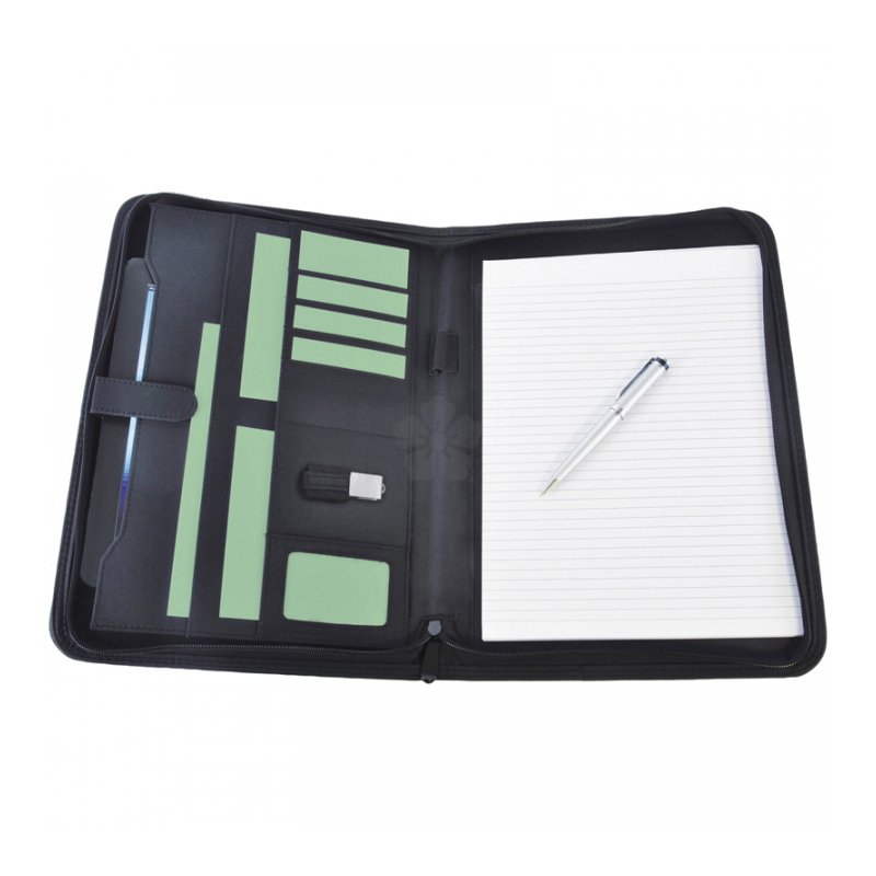 Promotional Hatfield A4 Zipped Folder, Personalised by MoJo Promotions