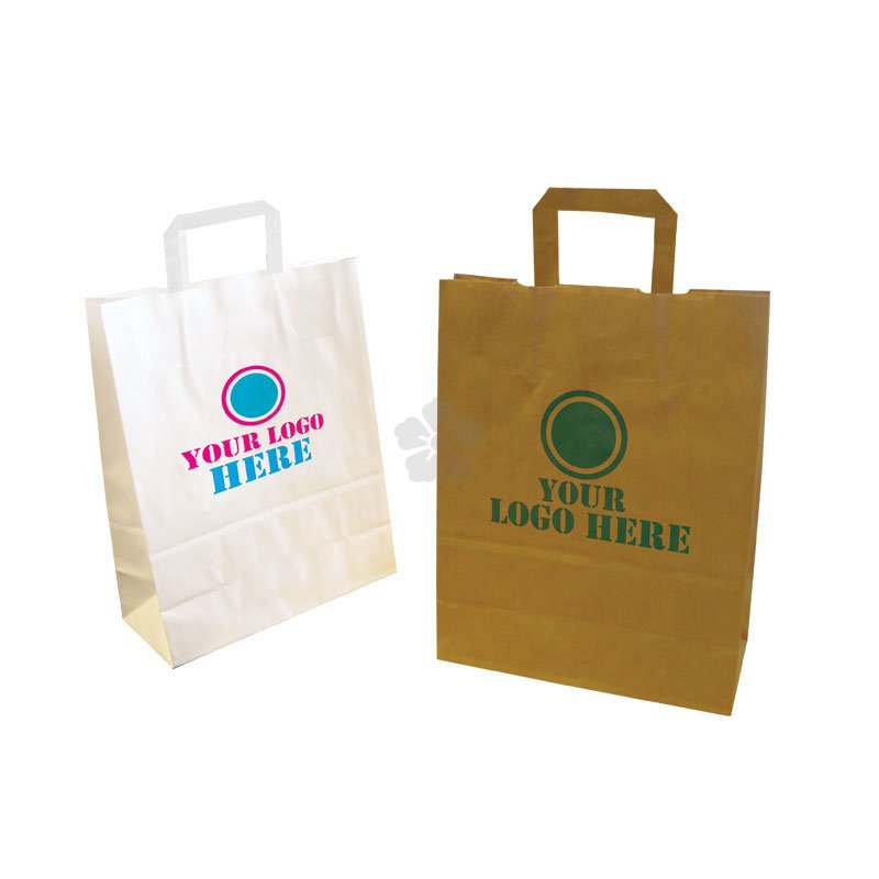 Promotional Medium Kraft Paper Bag with Tape Handle, Personalised by ...