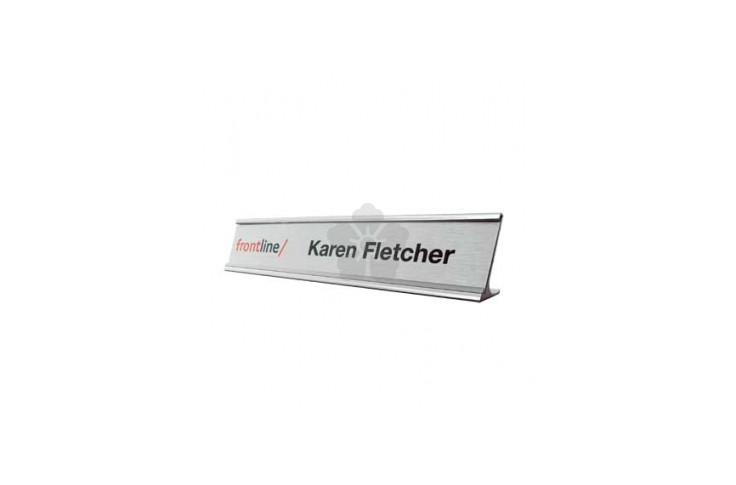 Promotional Metal Name Plate Holders, Personalised by MoJo Promotions