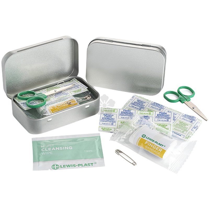 Promotional Mini First Aid Kit in an Aluminium Tin, Personalised by ...