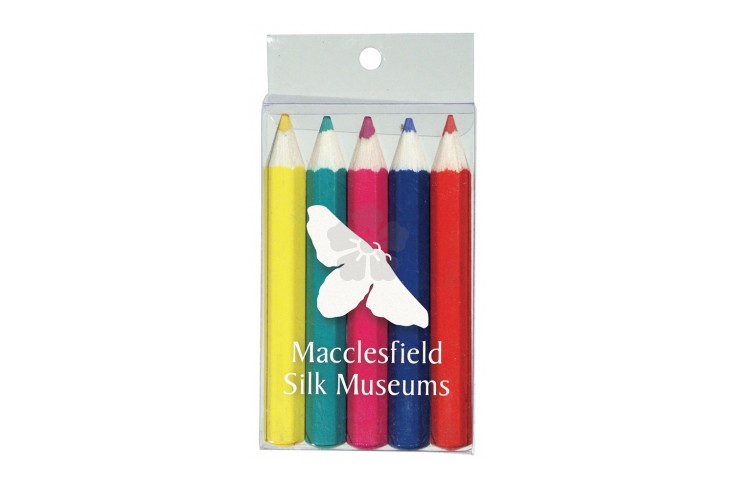 Promotional Pack of 5 Half Length Colouring Pencils, Personalised by ...