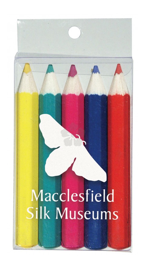 Promotional Pack of 5 Half Length Colouring Pencils, Personalised by ...