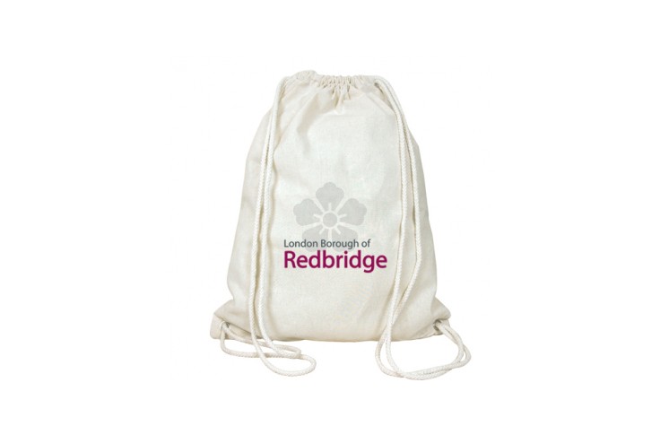 Promotional Premium Cotton Drawstring Bag, Personalised by MoJo Promotions