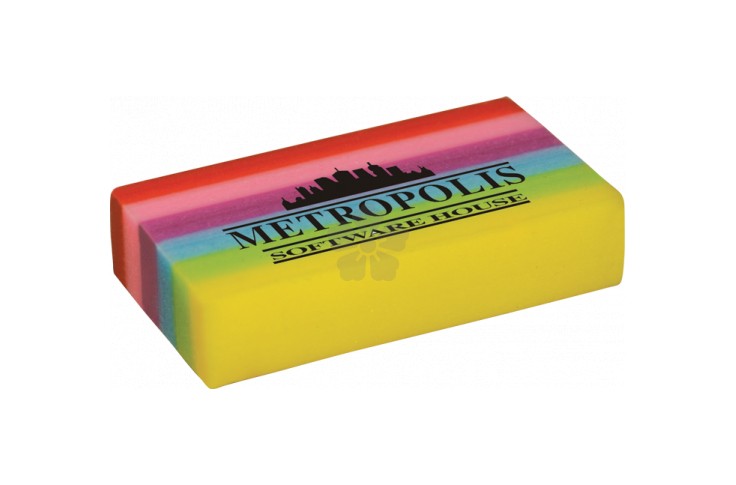 Promotional Rainbow Eraser, Personalised by MoJo Promotions