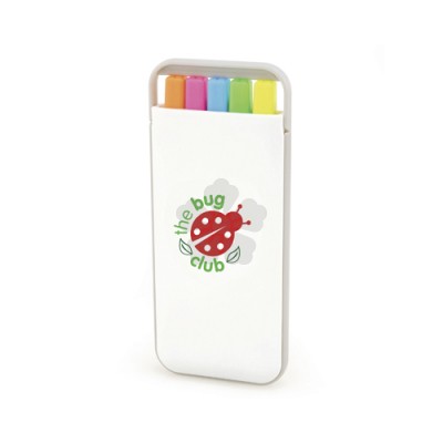 Promotional Rectangular 5 piece Highlighter Set, Personalised by MoJo ...