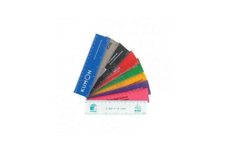 Promotional Recycled 15cm Flat Ruler, Personalised by MoJo Promotions
