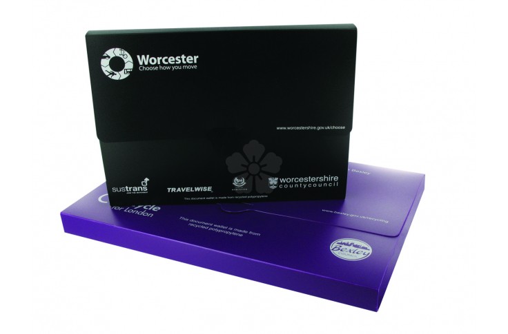 Promotional Recycled Polypropylene Document Wallets - A5, Personalised ...