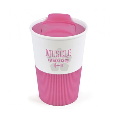 Promotional Rubber Base Plastic Take Out Mug, Personalised by MoJo ...