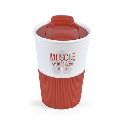 Promotional Rubber Base Plastic Take Out Mug, Personalised by MoJo ...
