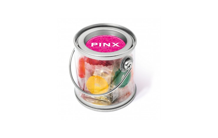 Promotional Small Bucket of Fruit Polo's, Personalised by MoJo Promotions