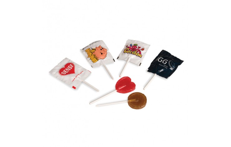 Promotional Small Flat Lollipop, Personalised by MoJo Promotions