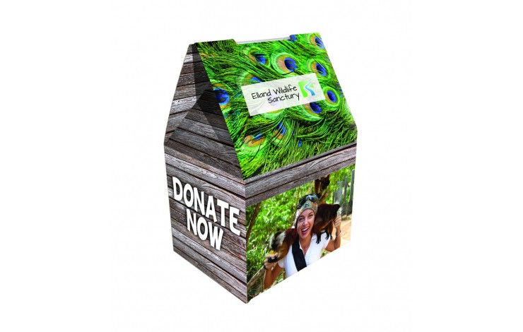 Promotional Small Foldable Charity Box, Personalised by MoJo Promotions