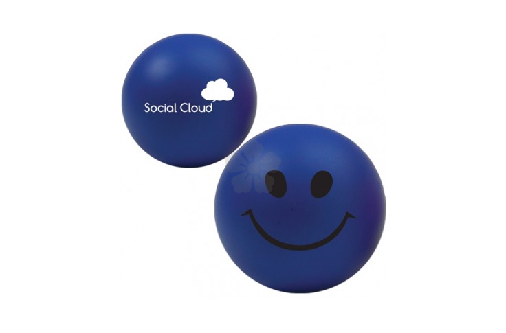 Promotional Smiley Face Stress Ball, Personalised by MoJo Promotions
