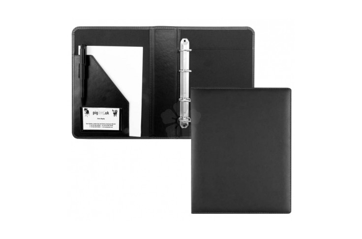 Promotional Soft Touch A5 Ring Binder, Personalised by MoJo Promotions