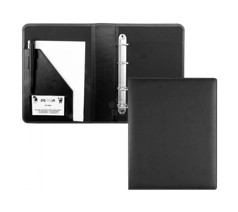 Promotional Soft Touch A5 Ring Binder, Personalised by MoJo Promotions
