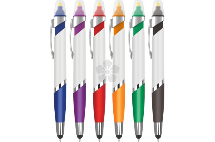 Promotional Spectrum Highlighter Ballpen, Personalised by MoJo Promotions