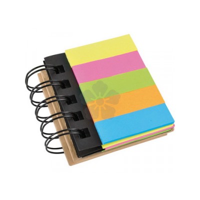 Promotional Spiral Bound Eco Flag and Sticky Note Pad, Personalised by ...