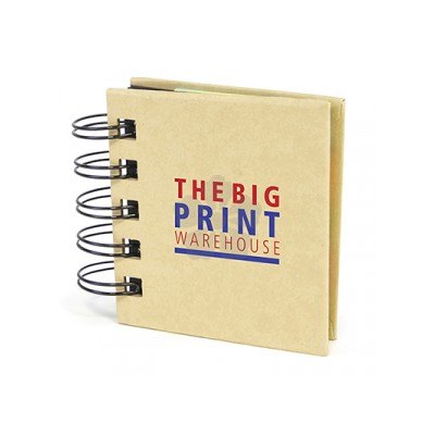 Promotional Spiral Bound Eco Flag and Sticky Note Pad, Personalised by ...