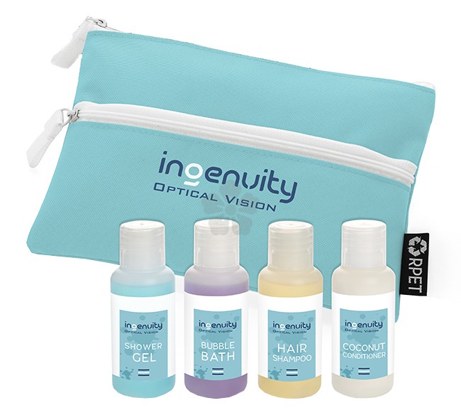 Promotional Toiletry Kit in Travel Bag, Personalised by MoJo Promotions