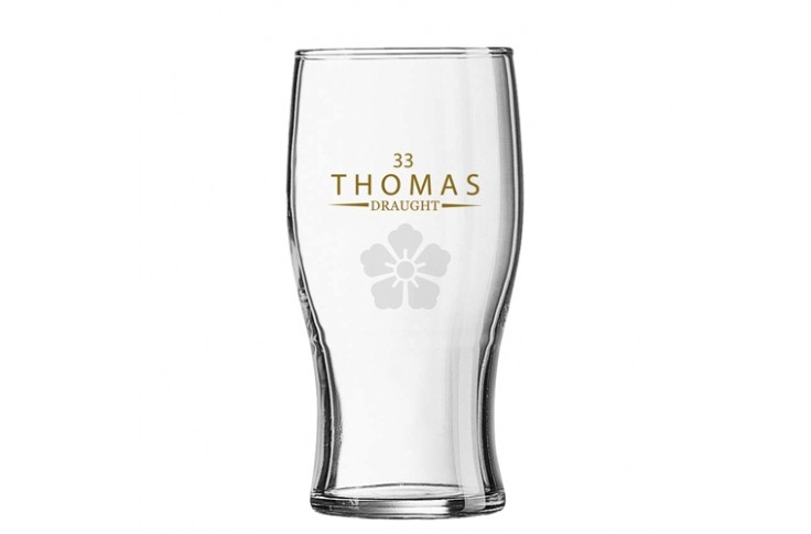 Promotional Tulip Pint Glass, Personalised by MoJo Promotions
