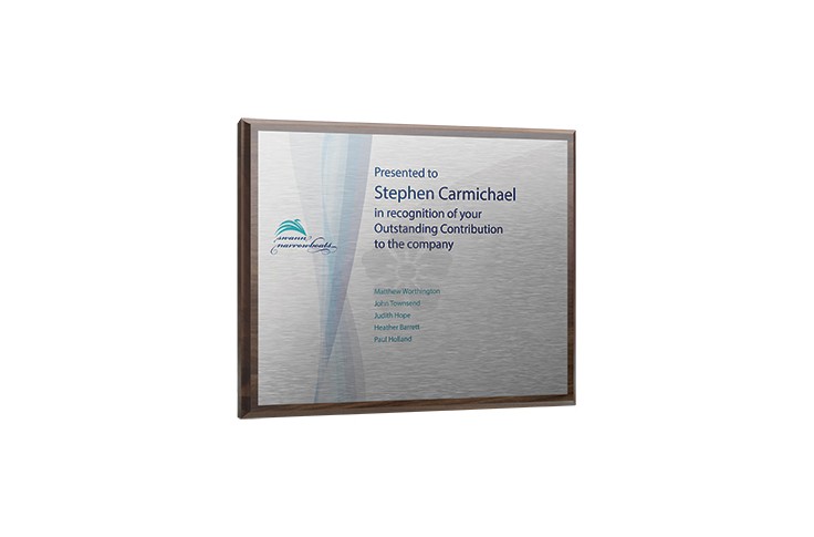 Promotional Metal Faced Award Plaques, Personalised by MoJo Promotions