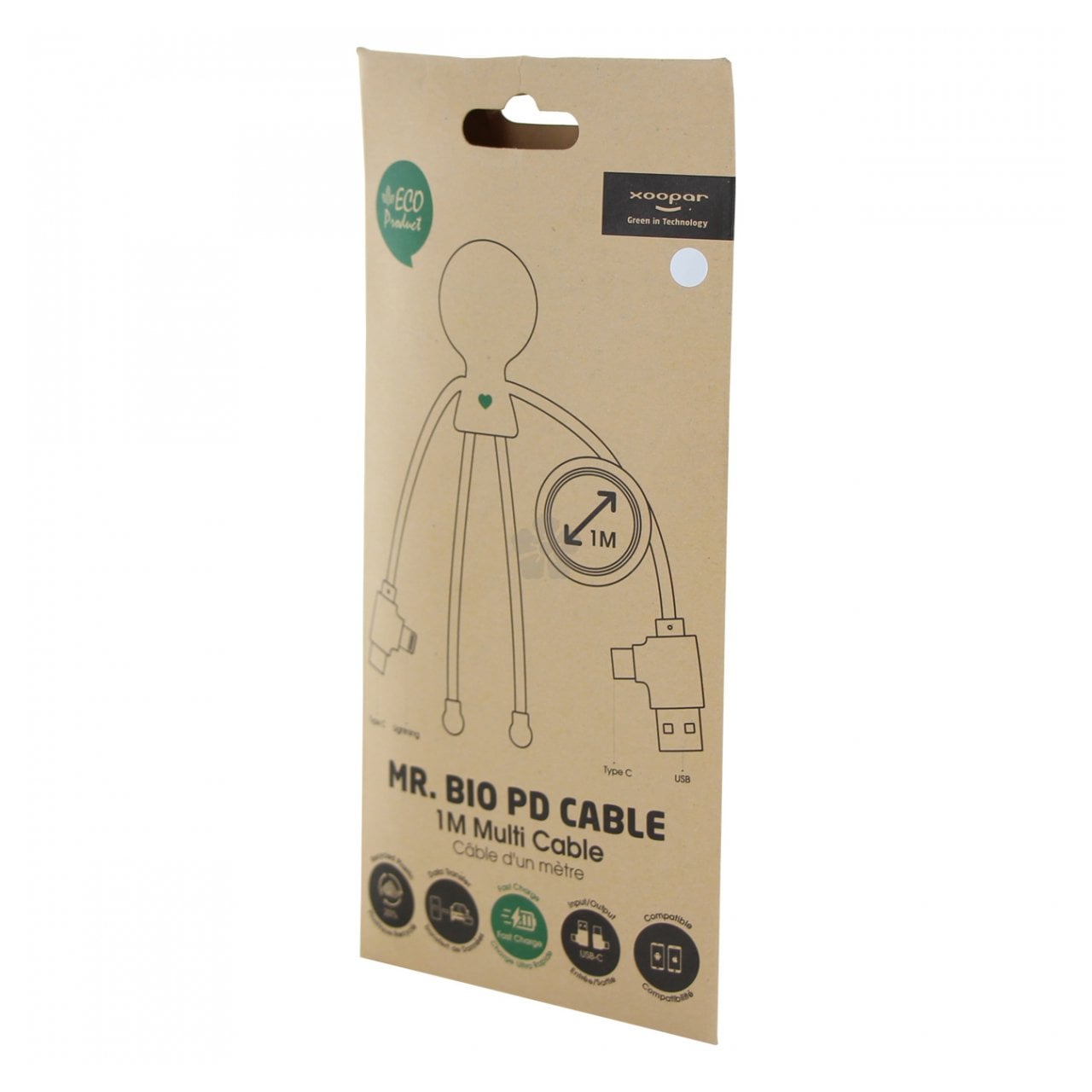 Promotional Xoopar Mr Bio XL Fast Charging Cable, Personalised by MoJo ...