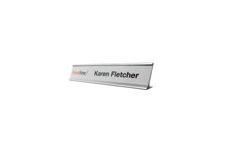 Promotional Metal Name Plate Holders, Personalised by MoJo Promotions